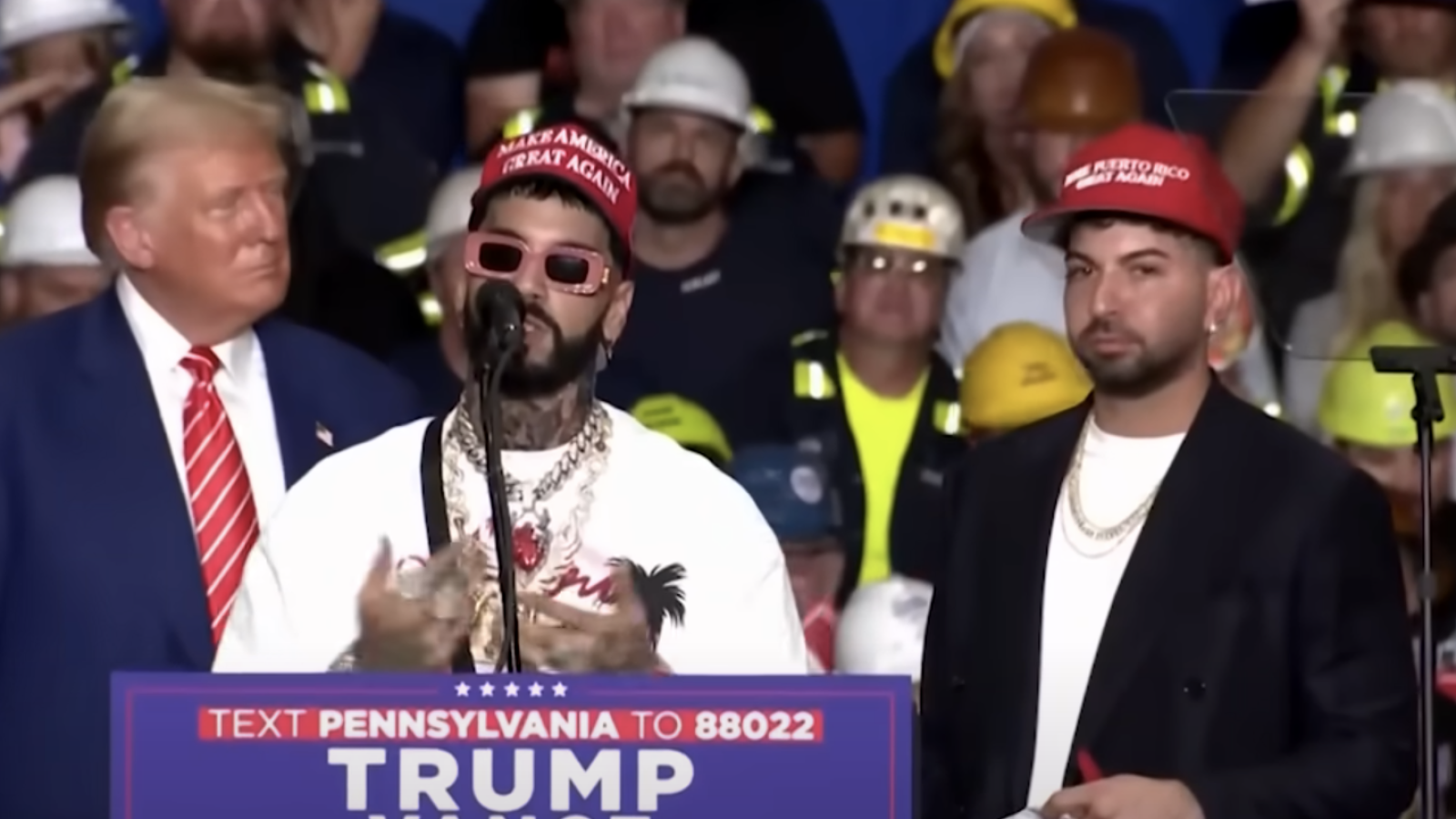 WATCH: Puerto Rican Artists Deliver COMPELLING Message at Trump Rally ...