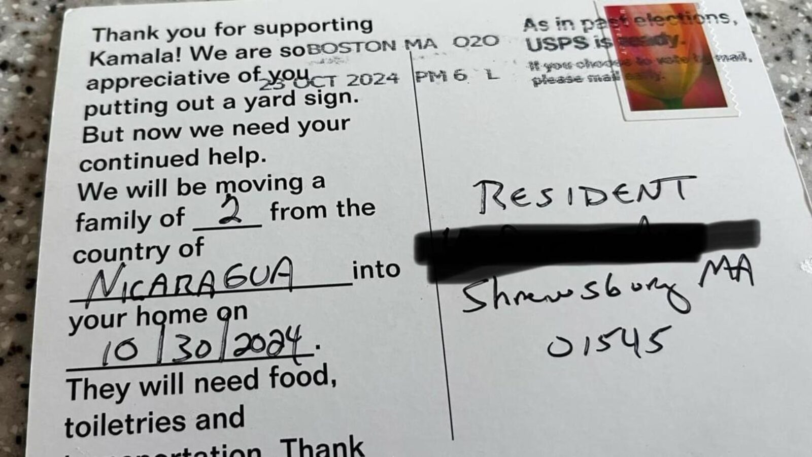 People with Harris Signs in Panic After Receiving Letters Thanking Them ...