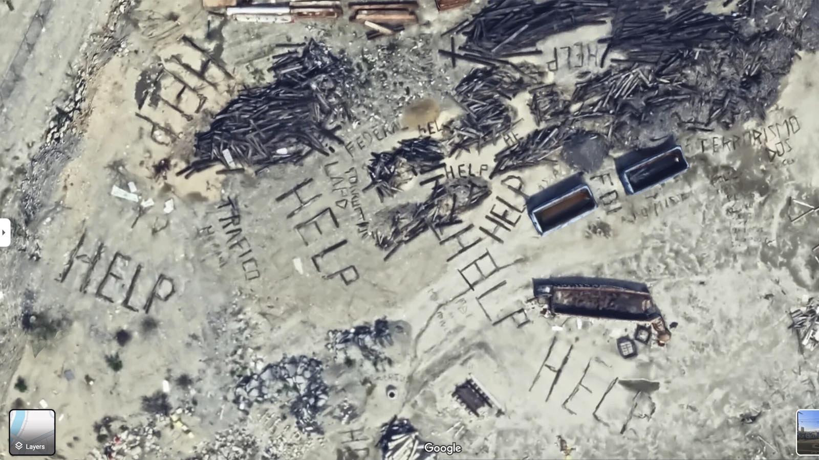 Satellite Image Reveals Chilling ‘Help’ Signs in California, Stirring ...