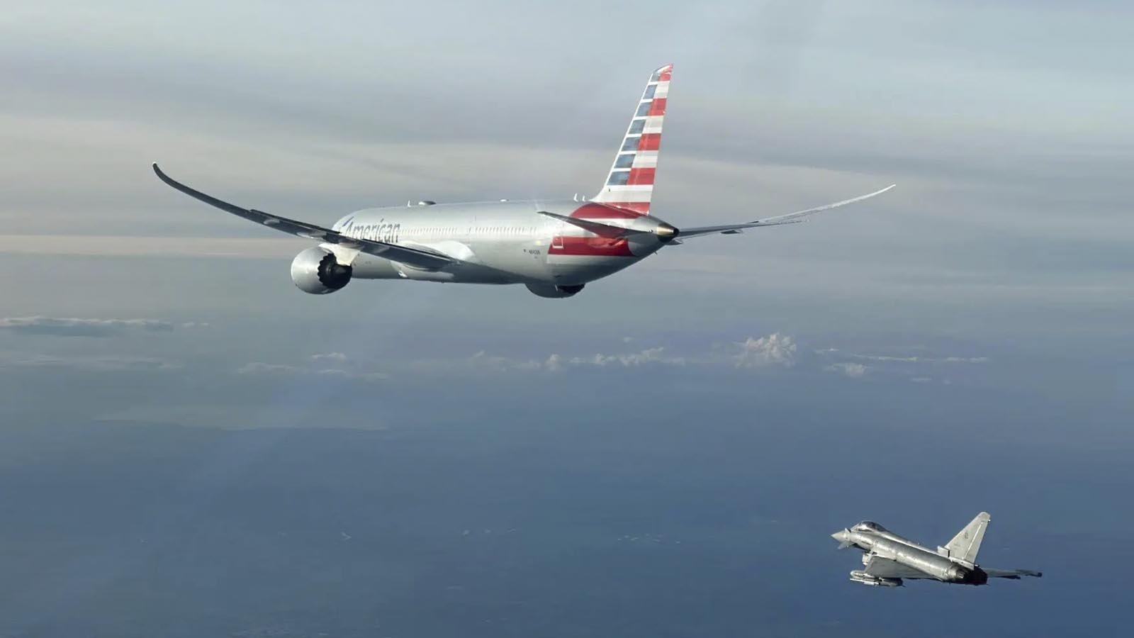 Video: American Airlines Plane Escorted by Fighter Jets After Bomb ...