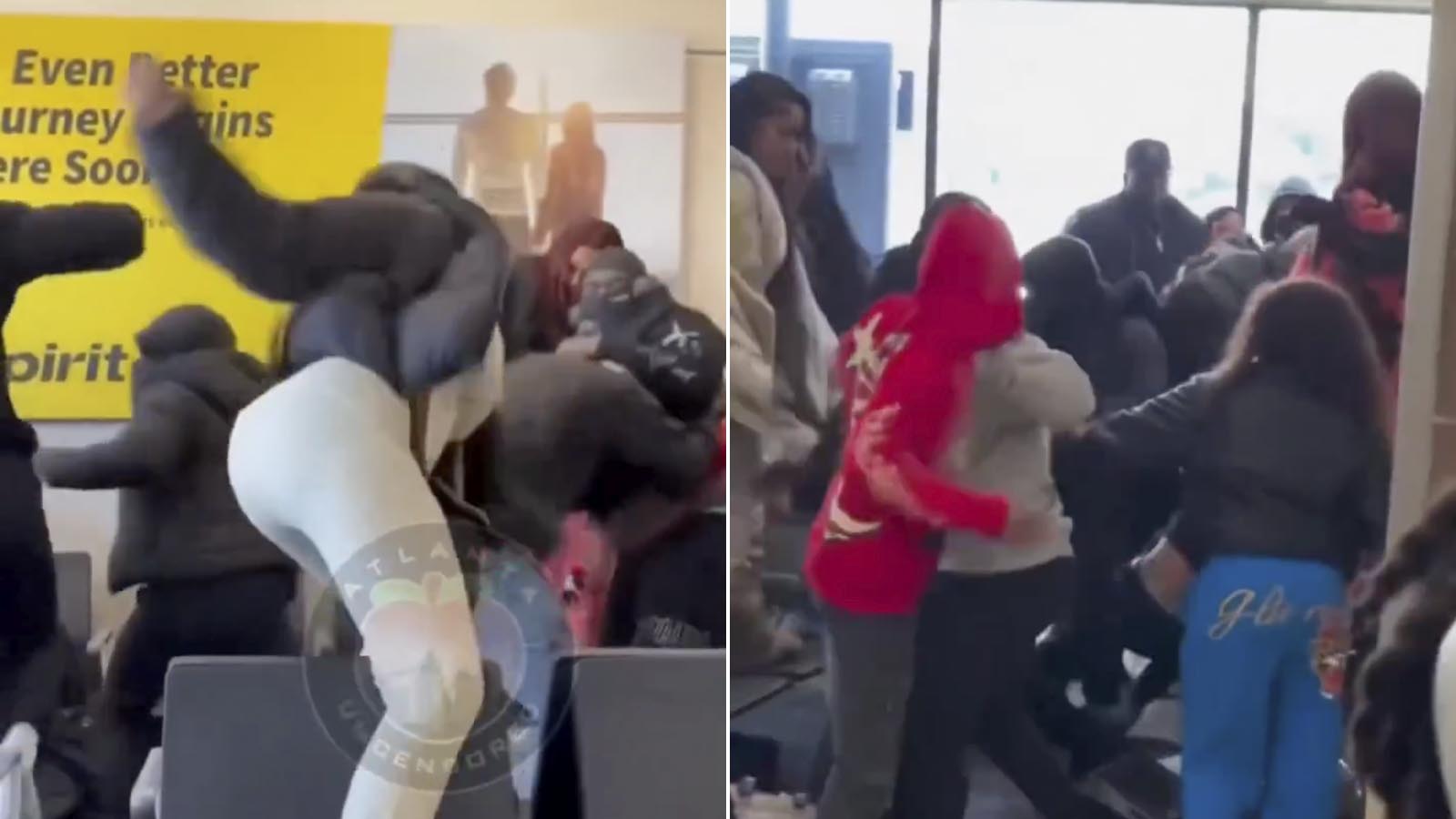 Wild Brawl Erupts at Atlanta Airport, Caught on Viral Video – No ...