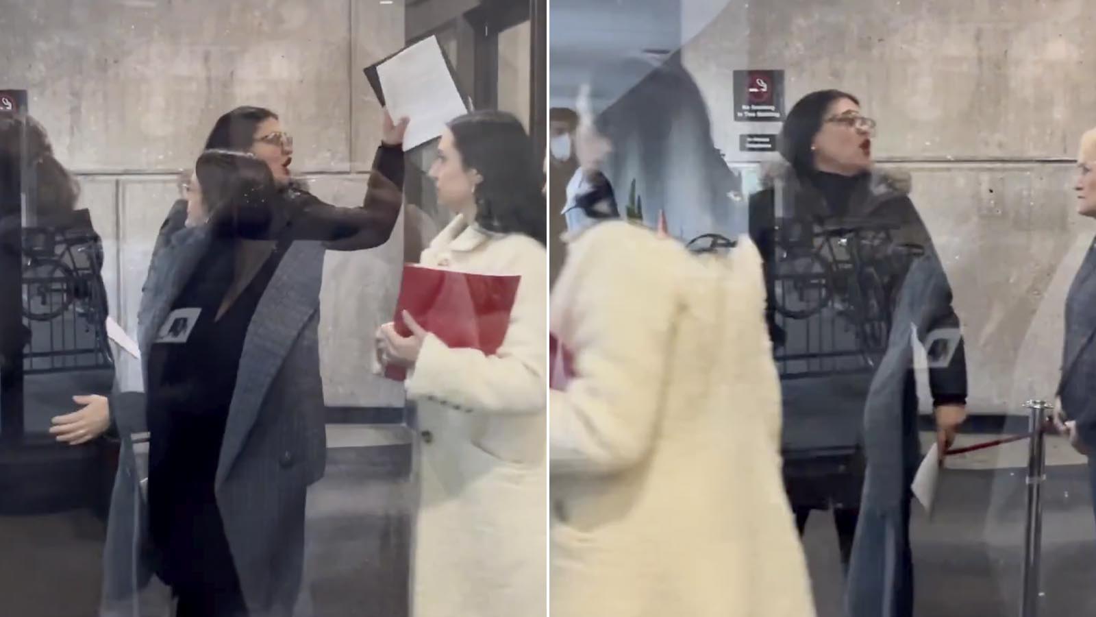 Watch: Rashida Tlaib Has Meltdown as She’s Blocked from Entering Trump ...